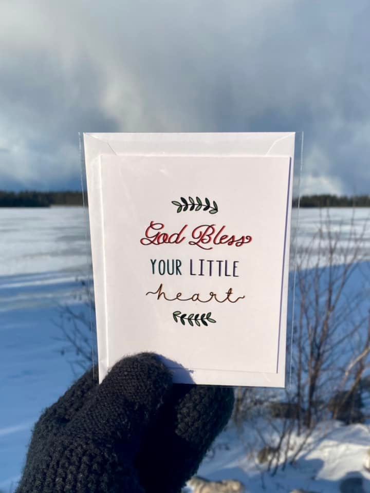 God Bless Your Little Heart Thank You Card – gander goods